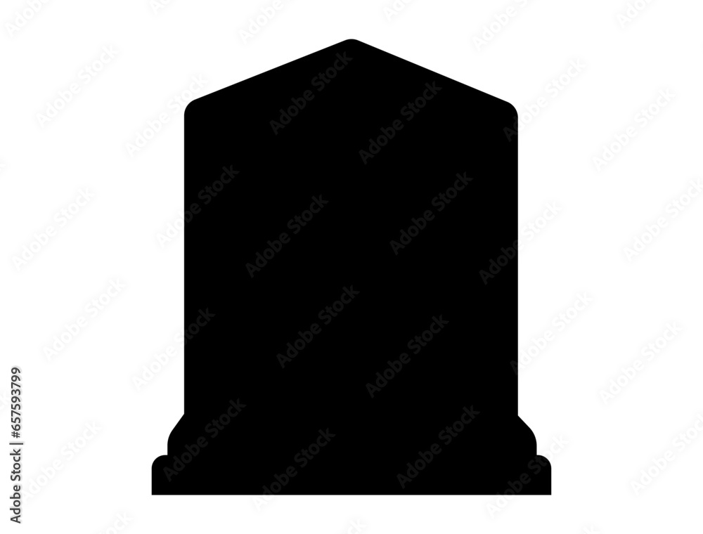 Gravestone silhouette vector art white background Stock Vector | Adobe ...