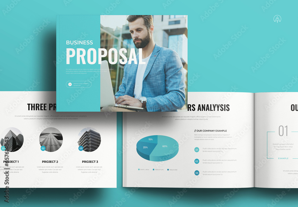 Business Proposal Landscape Layout Stock Template | Adobe Stock