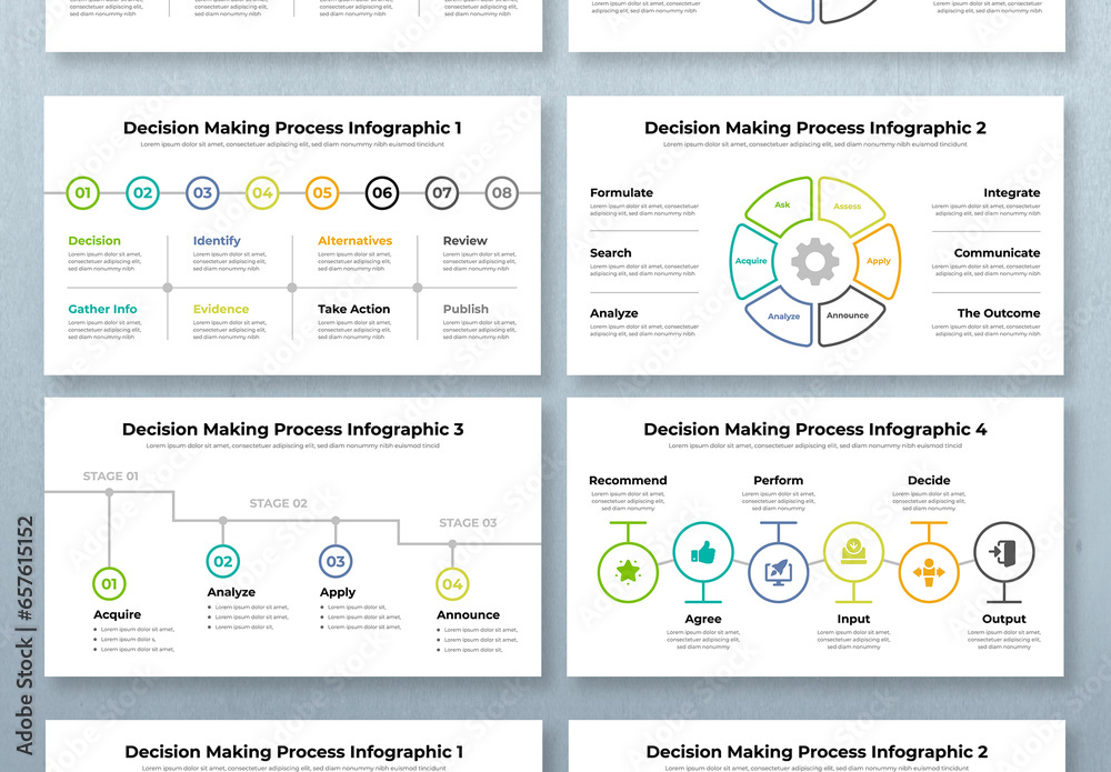 Decision Making Process Infographic Design Stock Template | Adobe Stock