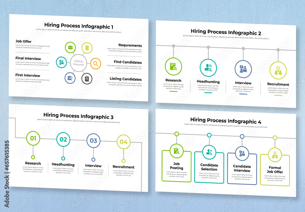 Hiring Process Infographic Design Stock Template | Adobe Stock