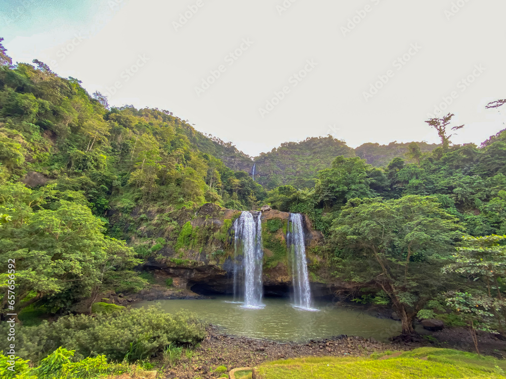 Sodong Waterfall located in Ciwaru Village, Ciemas District, Sukabumi ...