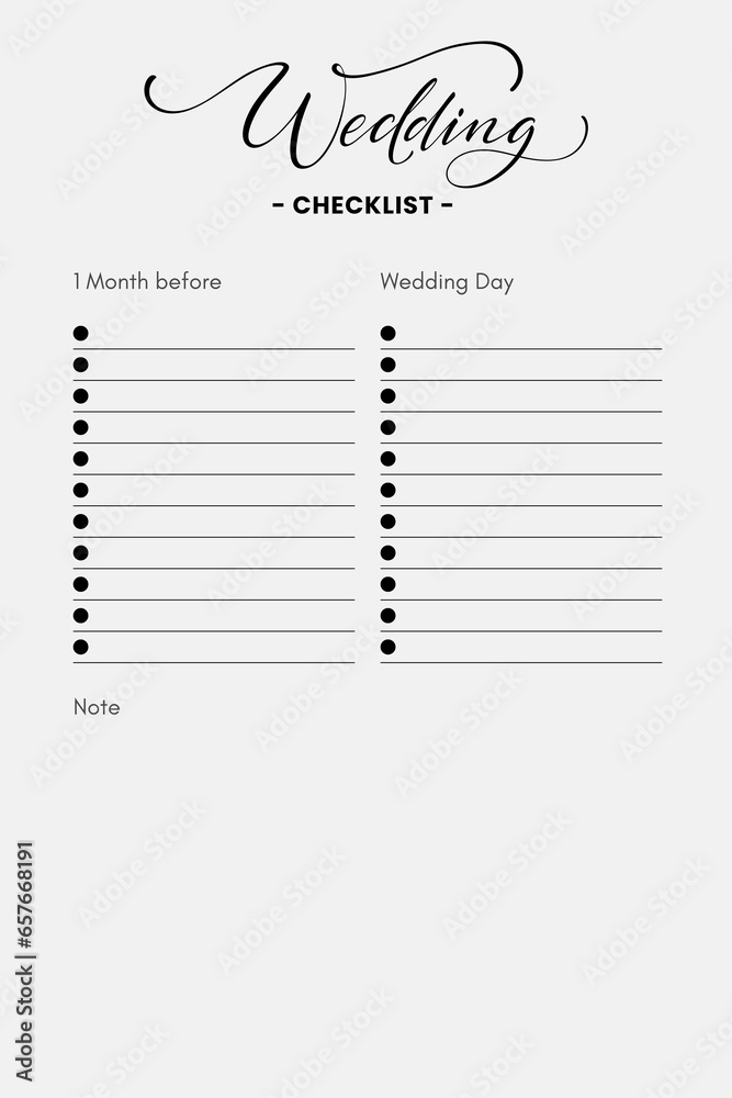 Wedding guest list template, list planner, list tracker, wedding guests ...