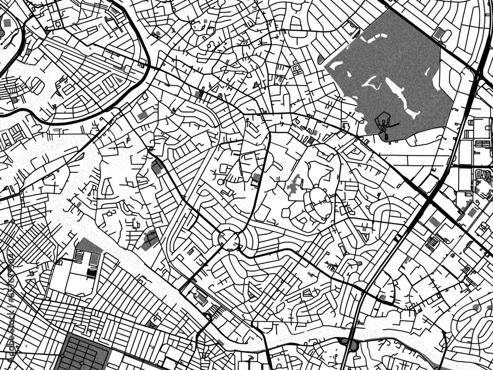 Greyscale vector city map of Mandaluyong City in the Philippines with ...