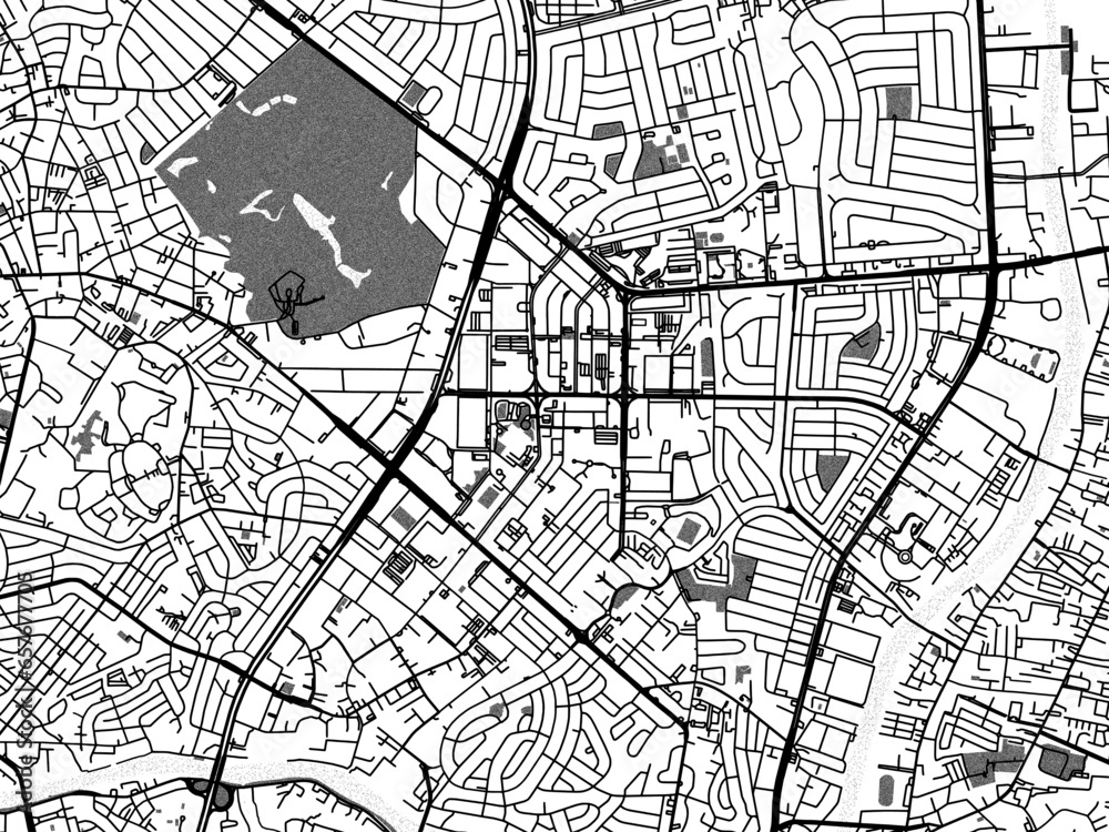 Greyscale vector city map of Pasig City in the Philippines with with ...