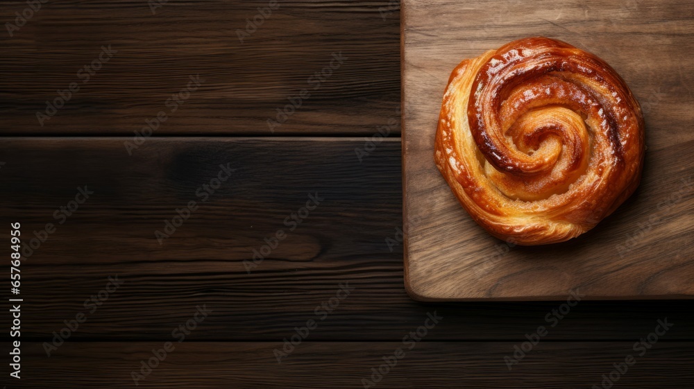 Freshly Baked Danish Pastry Photorealistic Horizontal Background ...