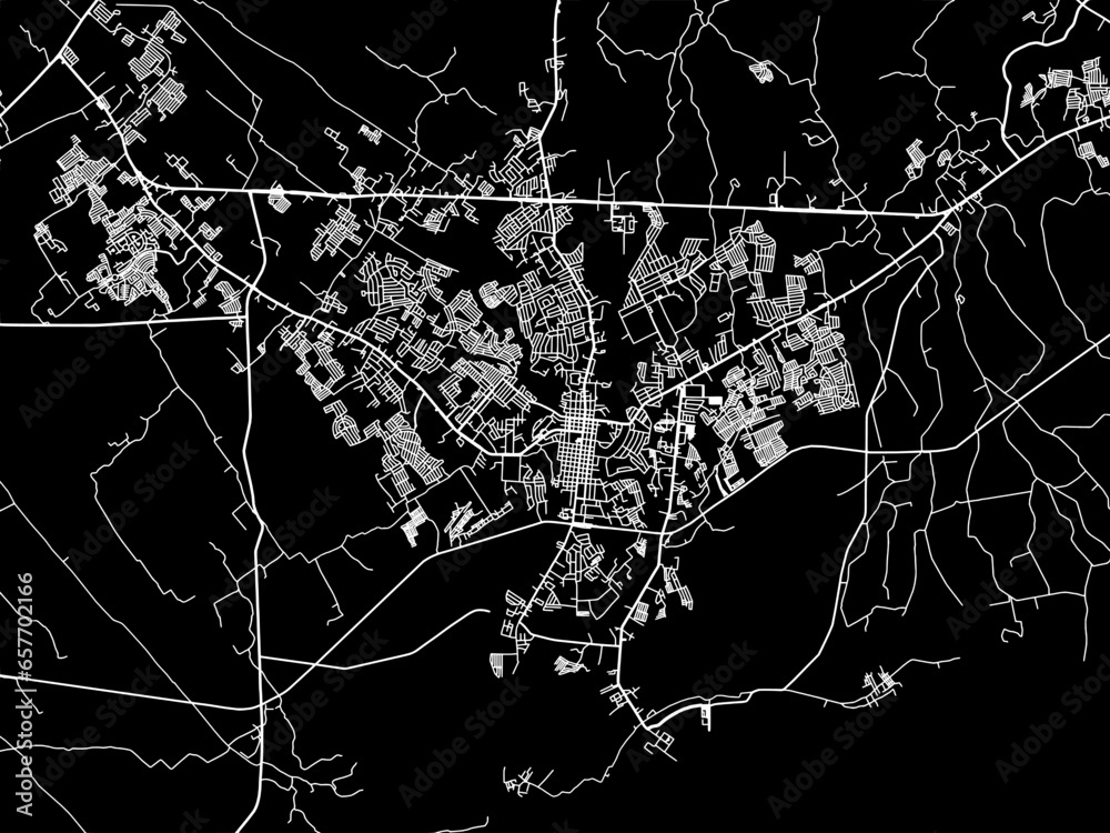 Vector road map of the city of Lucena in the Philippines with white ...