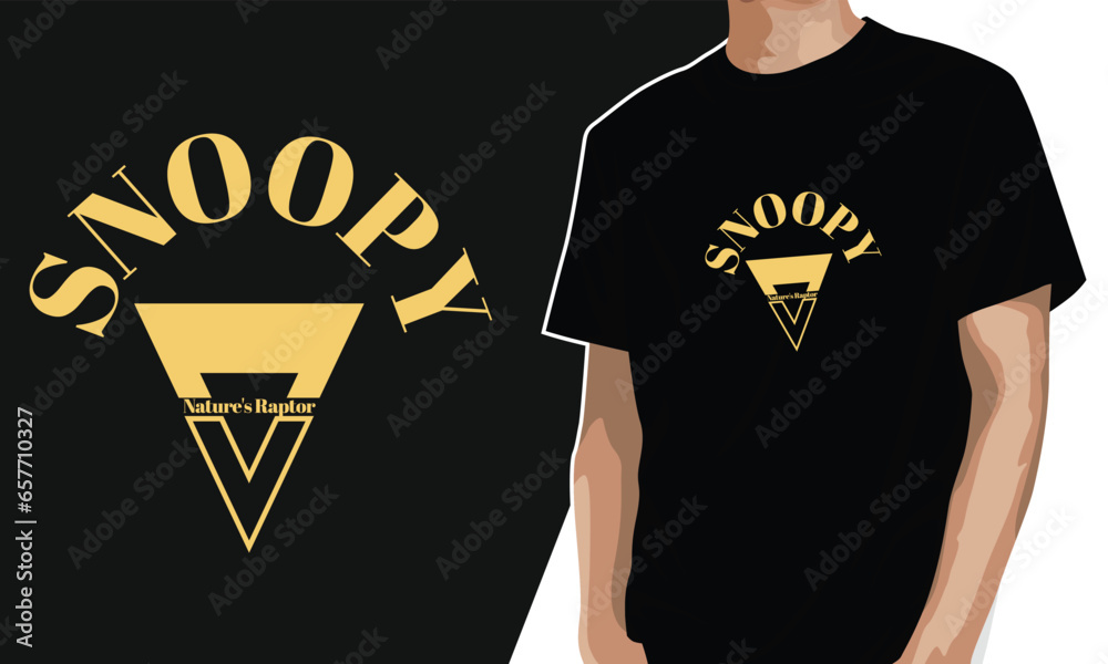 snoopy text with triangle t-shirt design, street wear, editable and ...