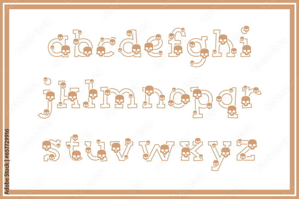 Versatile Collection of Skull Alphabet Letters for Various Uses Stock ...