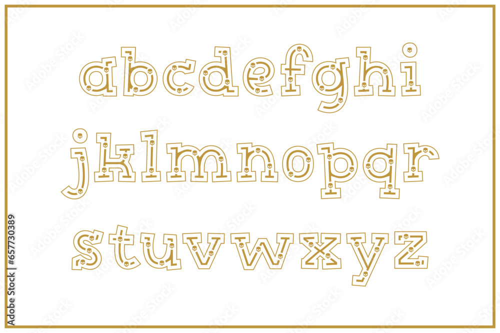 Versatile Collection of Skull Alphabet Letters for Various Uses Stock ...