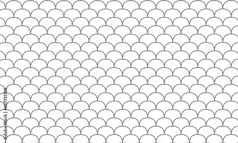 Fish scale pattern background with black and white vector illustration ...