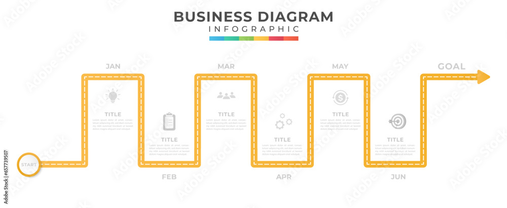 Vector Infographic steps design template with icons and 6 options. Can ...