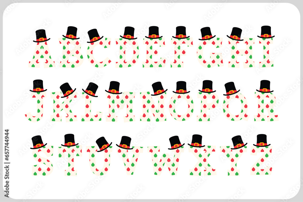 Versatile Collection of Christmas Ball Alphabet Letters for Various ...