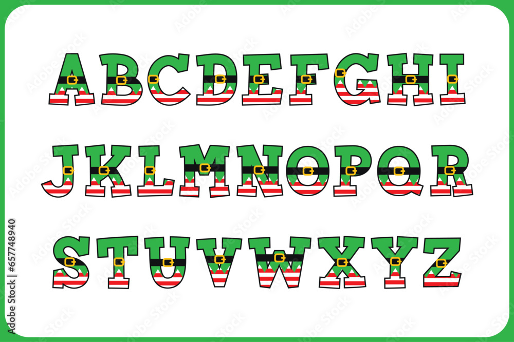 Versatile Collection of Elf Alphabet Letters for Various Uses Stock ...