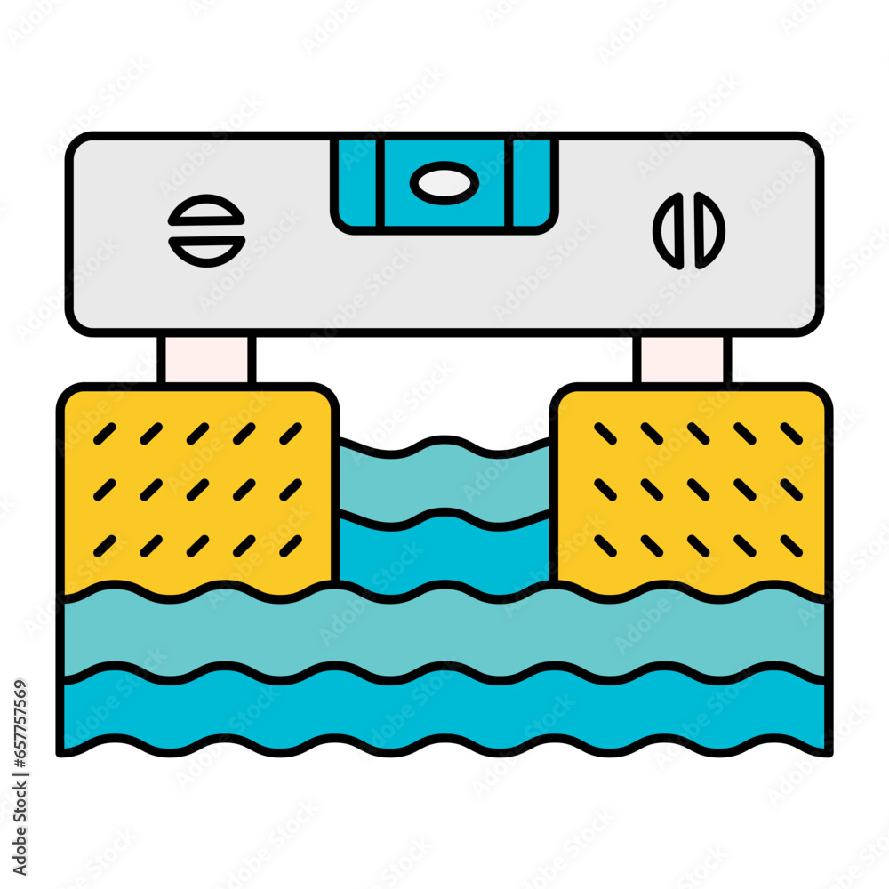 Levelling Floor Screed vector color icon design, Handyman Services ...