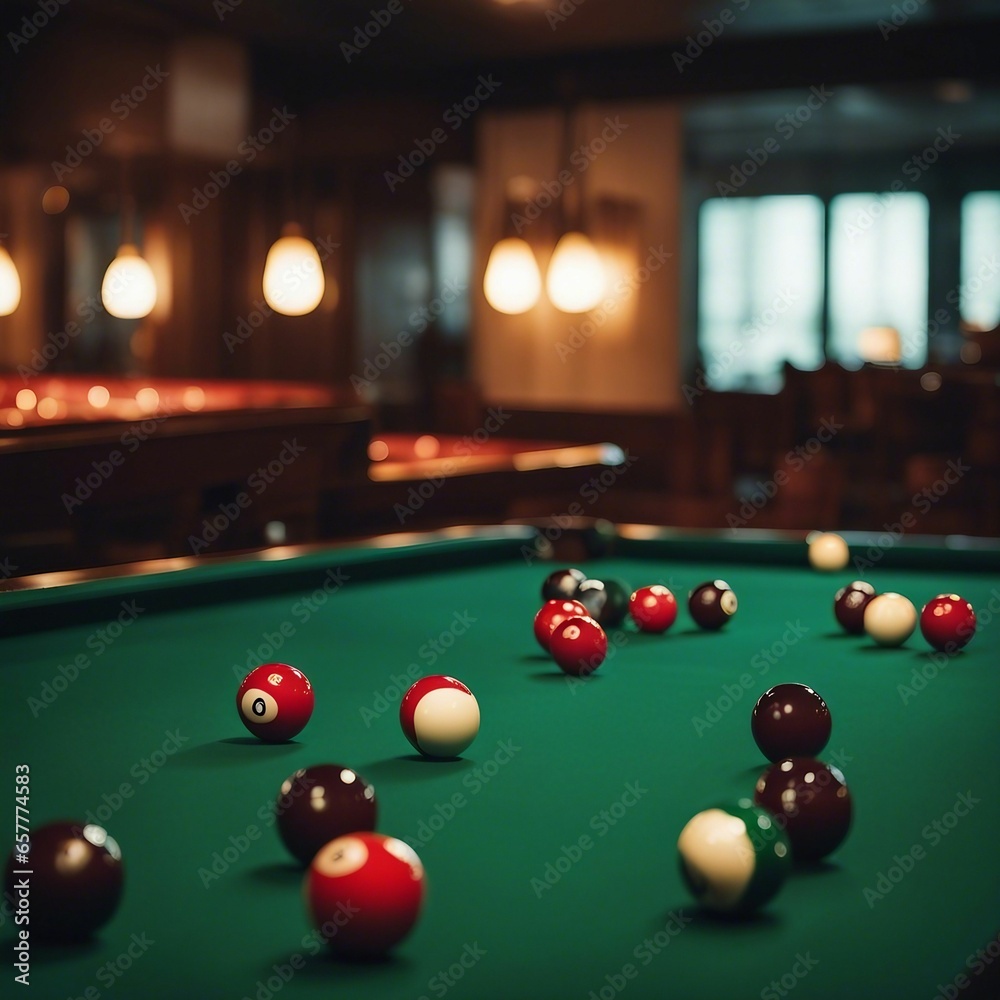 Billiards Master: A Classic Pool Table with Balls and Cues to Perfect ...