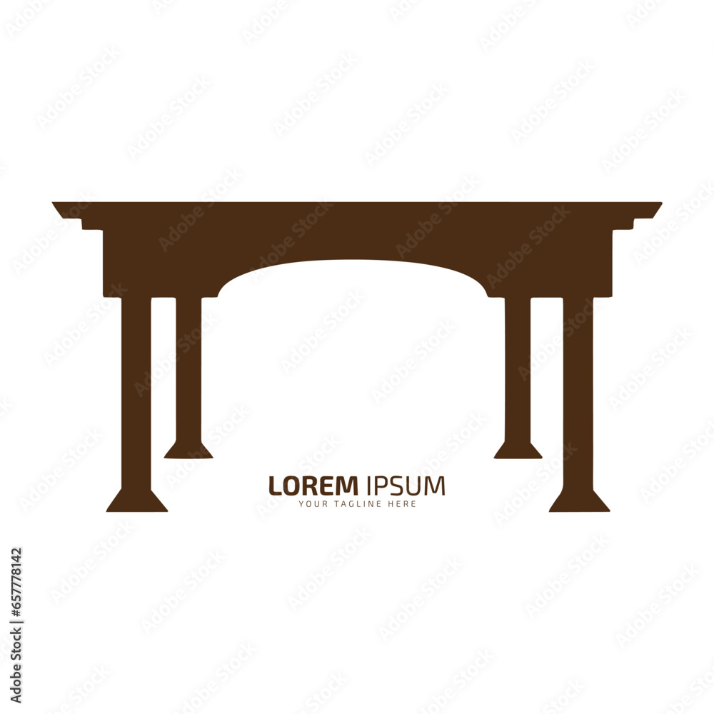 table logo office desk icon hotel table silhouette vector isolated ...