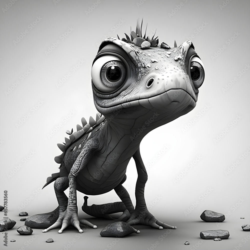 freaky dinosaur clipart big eyes black and white sketches cartoon style ...