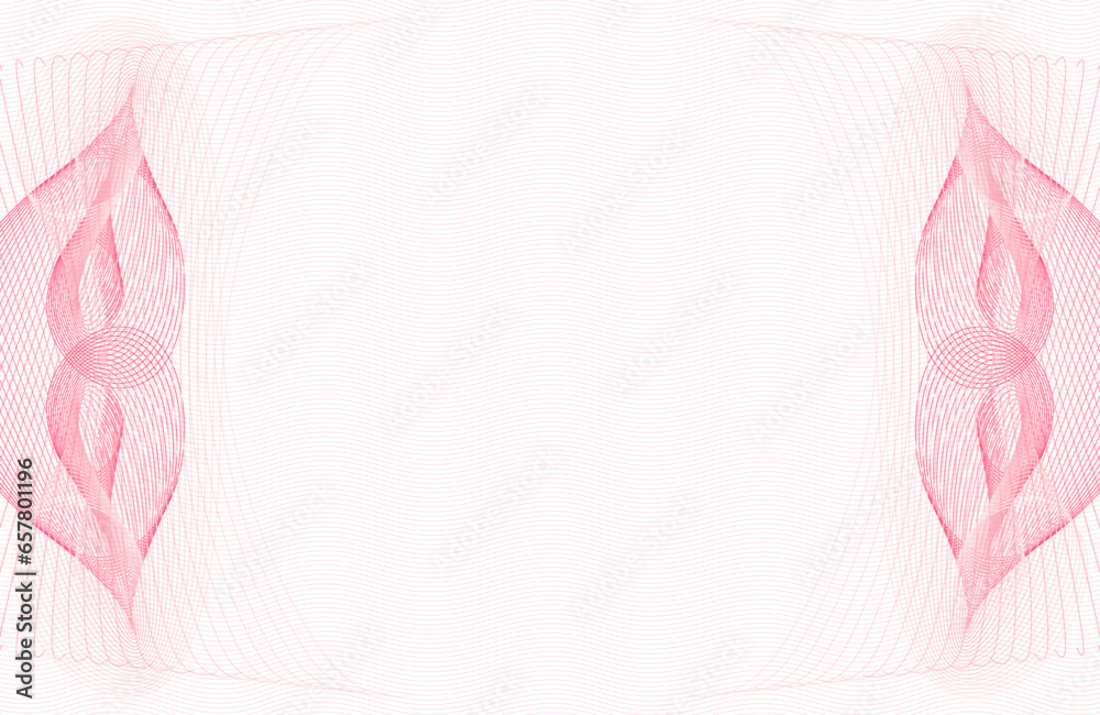 Light pink symmetric guilloche. Vector abstract background. Elegant ...