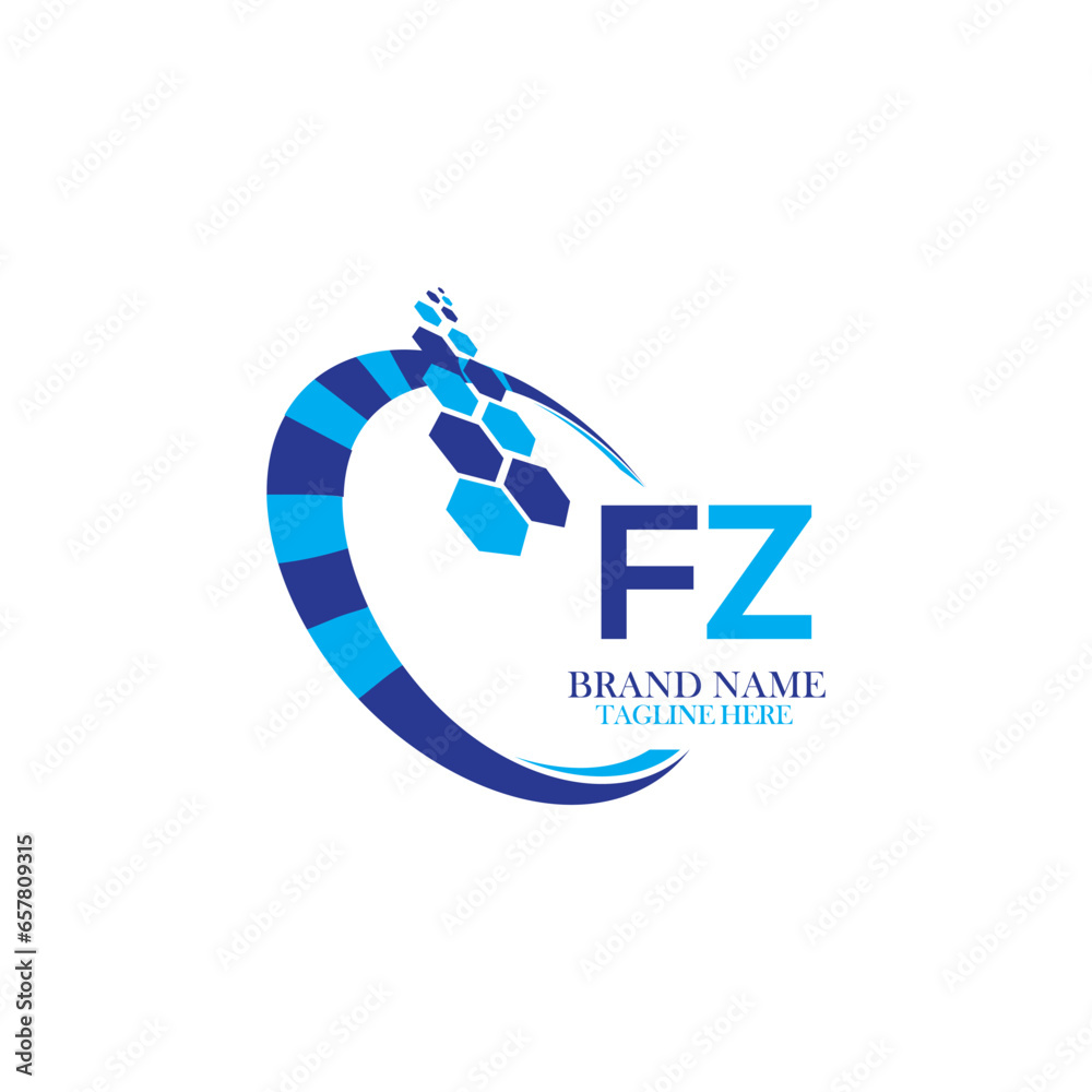 FZ letter logo. FZ simple and modern logo. FZ luxurious alphabet design ...