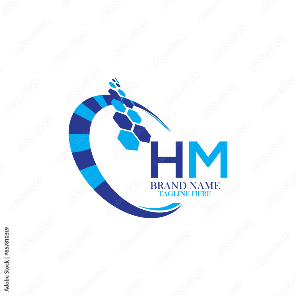 HM letter logo. HM simple and modern logo. HM luxurious alphabet design ...