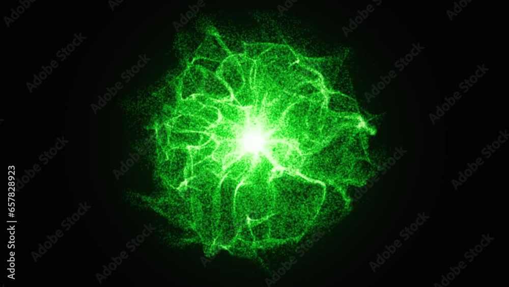 Vidéo Stock Green energy orb background animation. 3d abstract energy ...