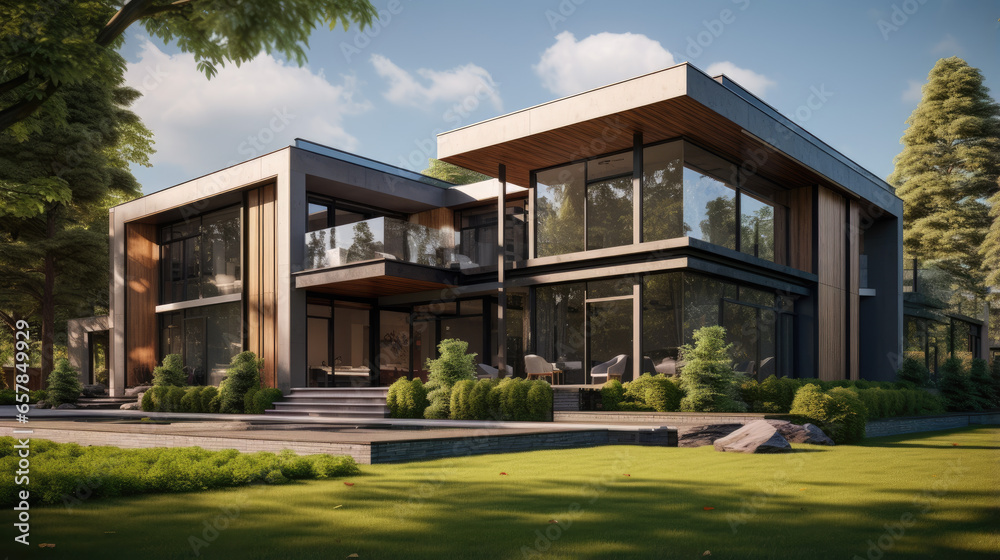 Modern contemporary two storey property, luxury residence estate ...