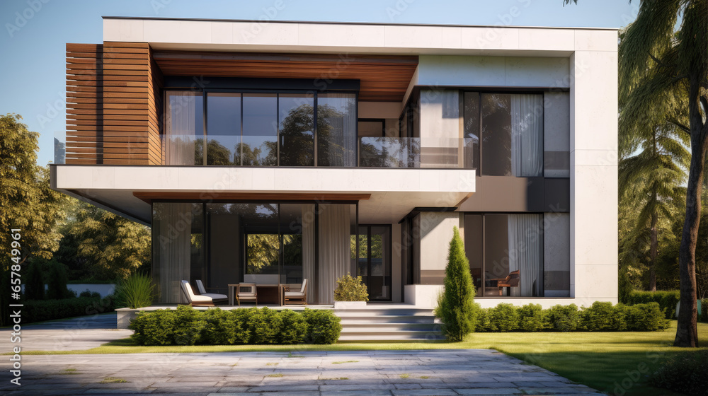 Modern contemporary two storey property, luxury residence estate ...