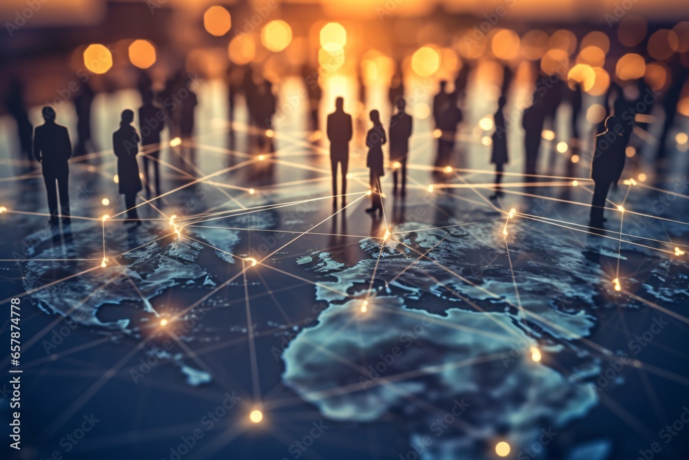 Global Business Connections.. Corporate networking. Concept of ...