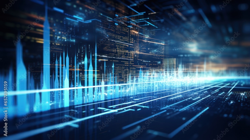 Visualize an IT technology background that represents the forefront of ...