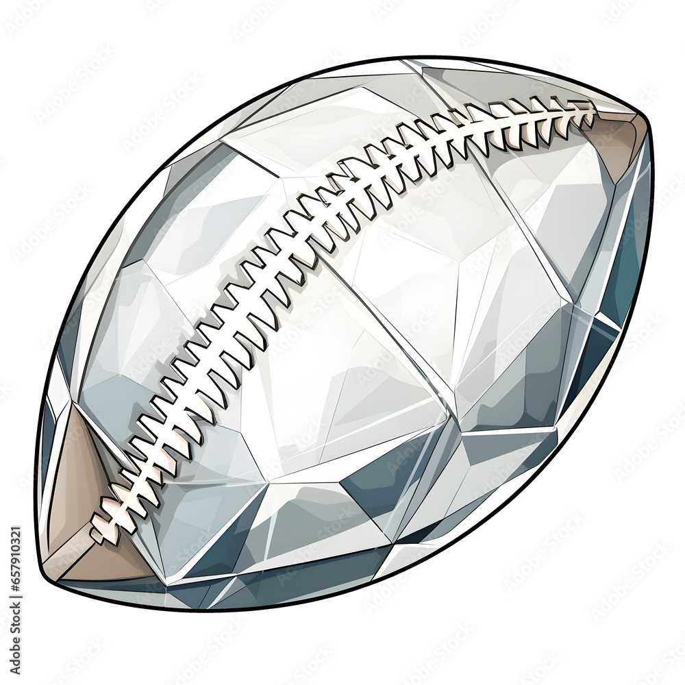 cartoon clipart of an American football made from Diamond, american ...