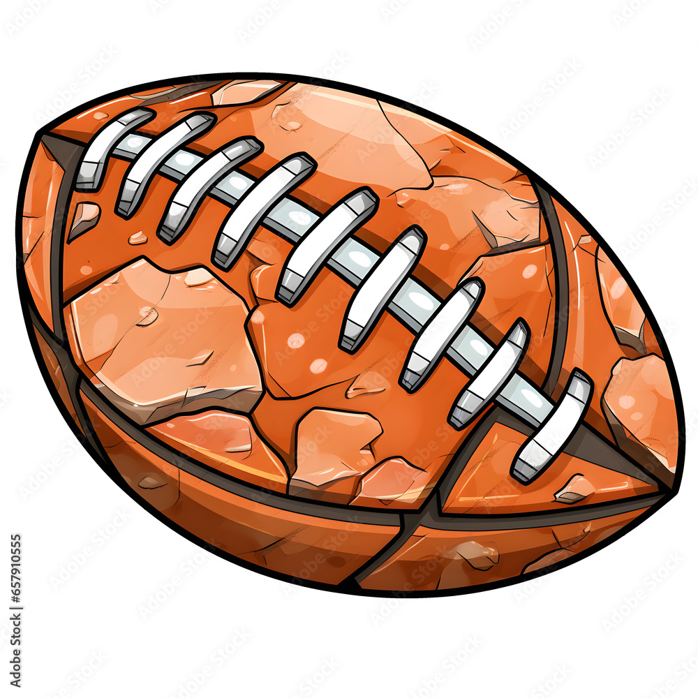 cartoon clipart of an American football made from Sunstone, american ...