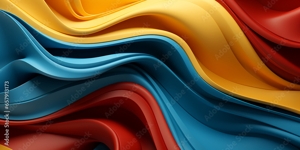 Bunte fantasievolle leuchtende wellige Form als Hintergrund im ...