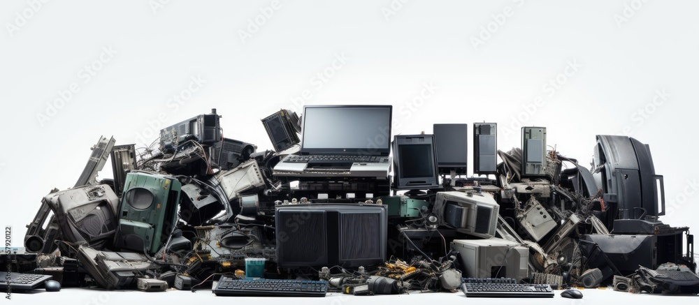Pile of old computer equipment for recycling Stock Photo | Adobe Stock