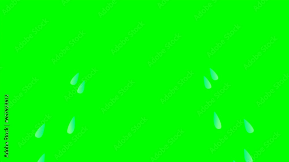 The video element of tears coming out of eyes on a green screen ...