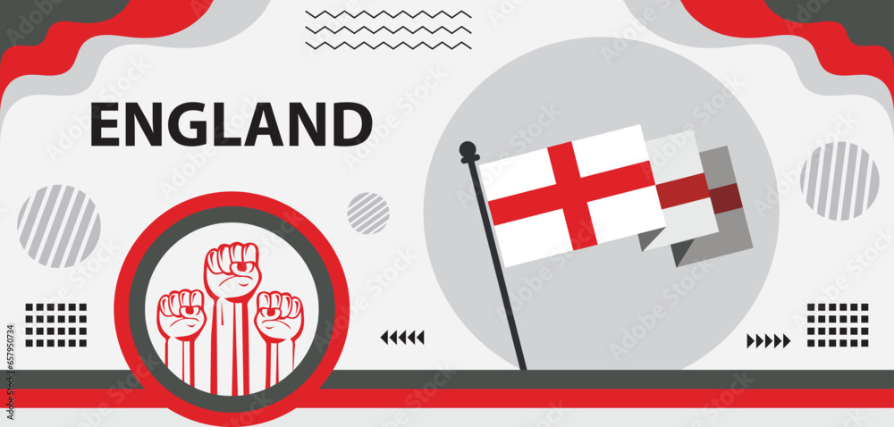 England national day banner Design, Geometric English people banner ...