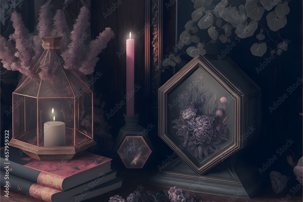 cinematic dark dreamy cottagecore gothic pastel antique fairycore with ...