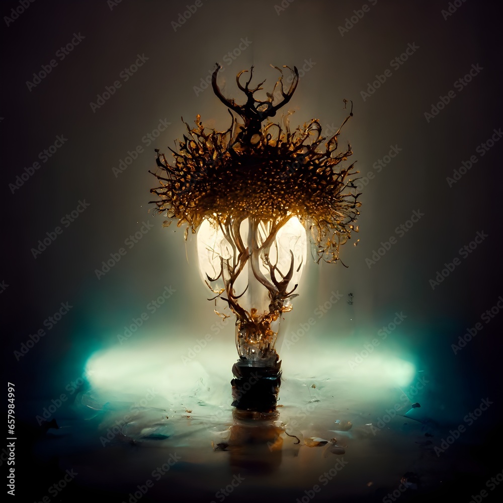 Surreal photography hundreds of covid T spike proteins swirling wet ...