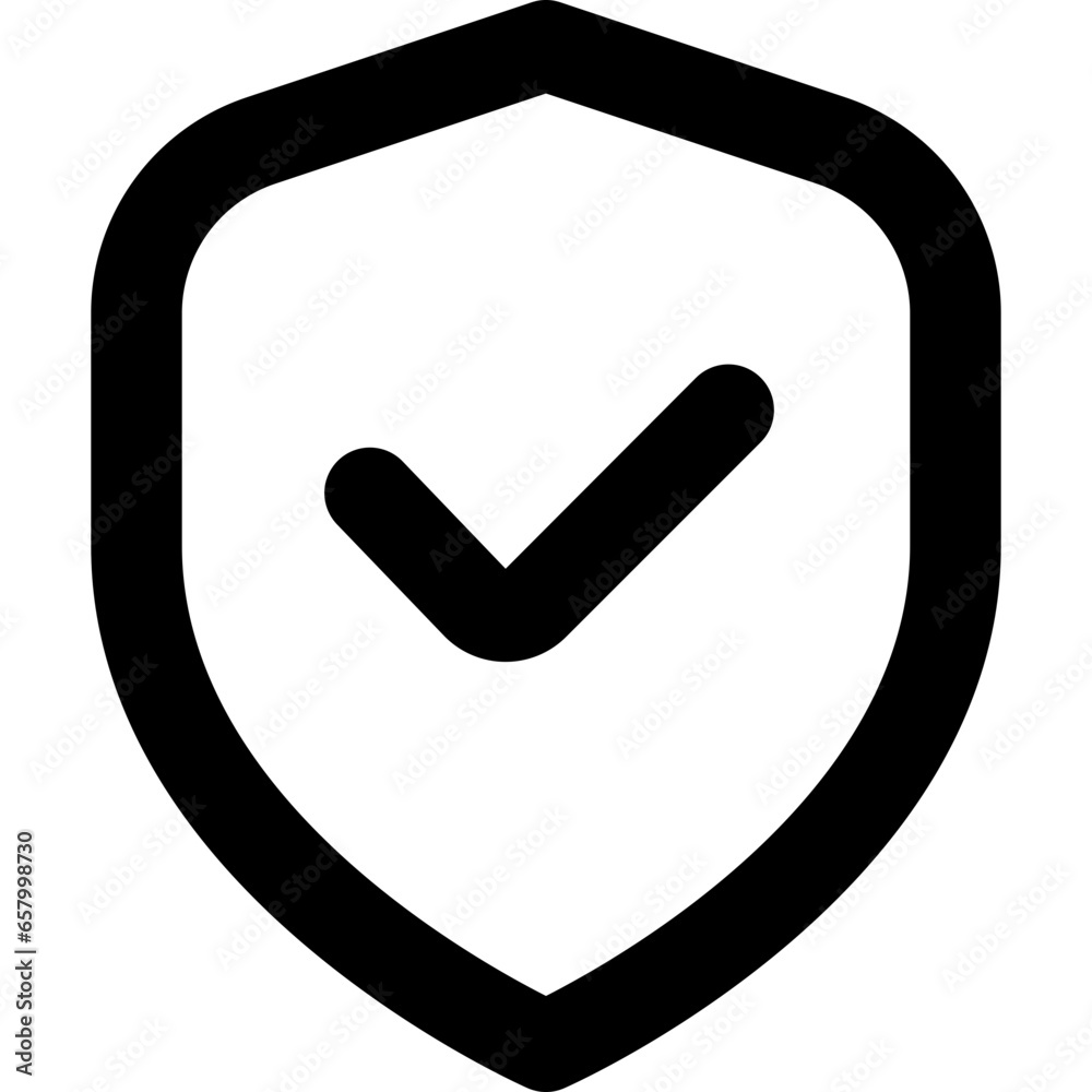 Shield check icon, Security verification symbol, Protection emblem ...