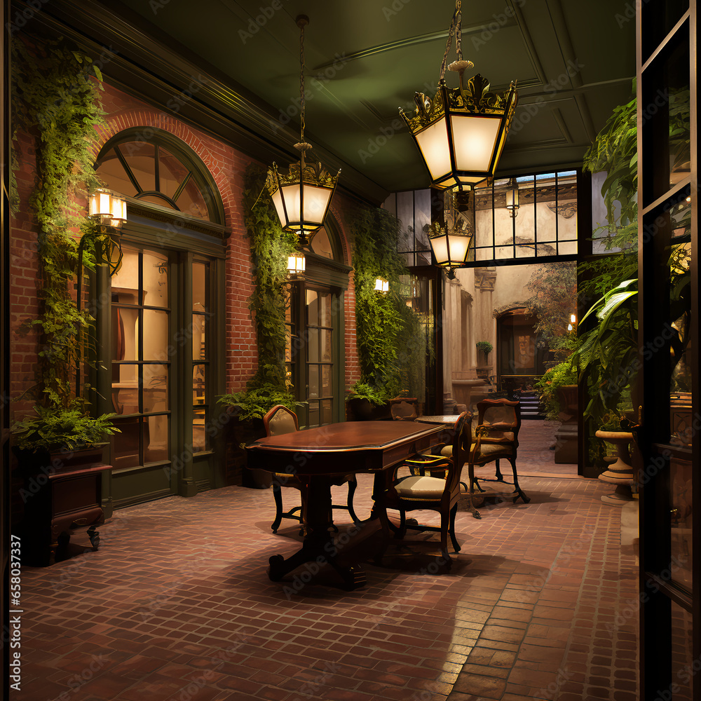 office setting within a historic, well-preserved building that exudes ...