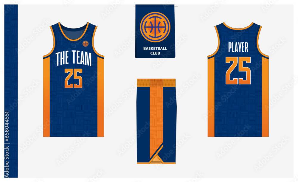 Basketball uniform mockup template design for sport club. Basketball ...