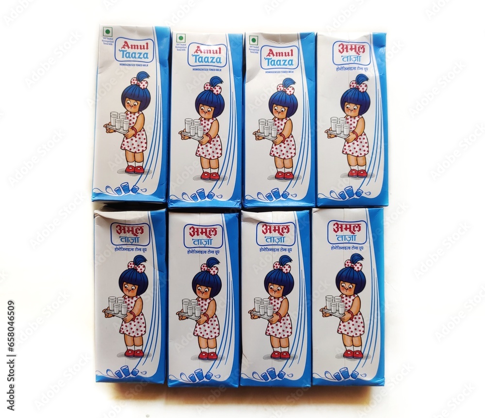 Guwahati, Assam, India - September 26, 2023 : Amul Taaza Toned Milk 200 ...