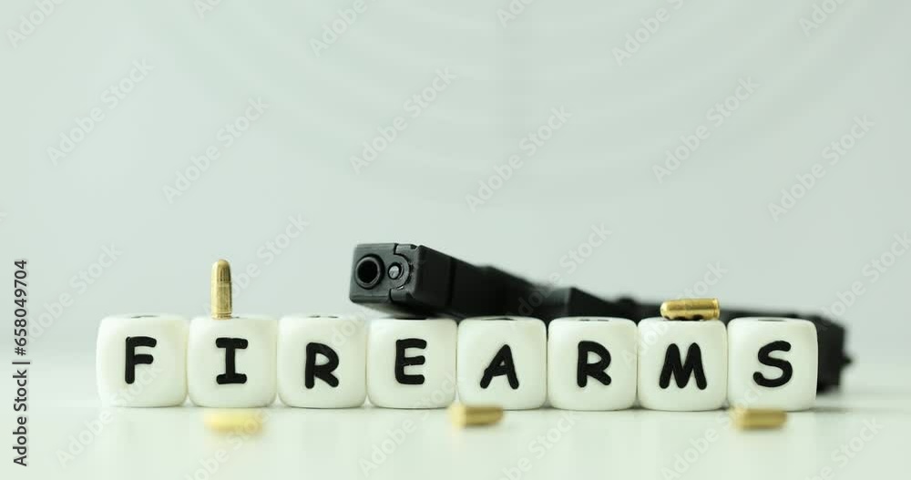 Parts of automatic pistol with 9 mm caliber bullets. Best small arms ... Parts of automatic pistol with 9 mm caliber bullets. Best small arms ...