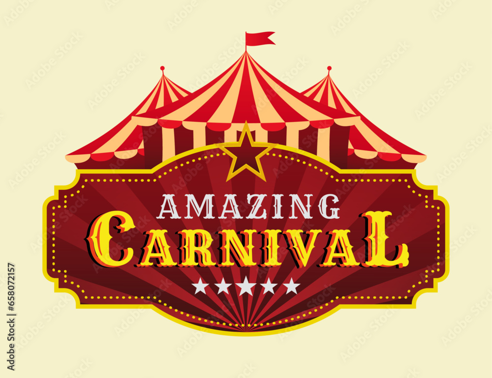 Carnival Circus Frame template. Carnival sign template. Sign Carnival ...