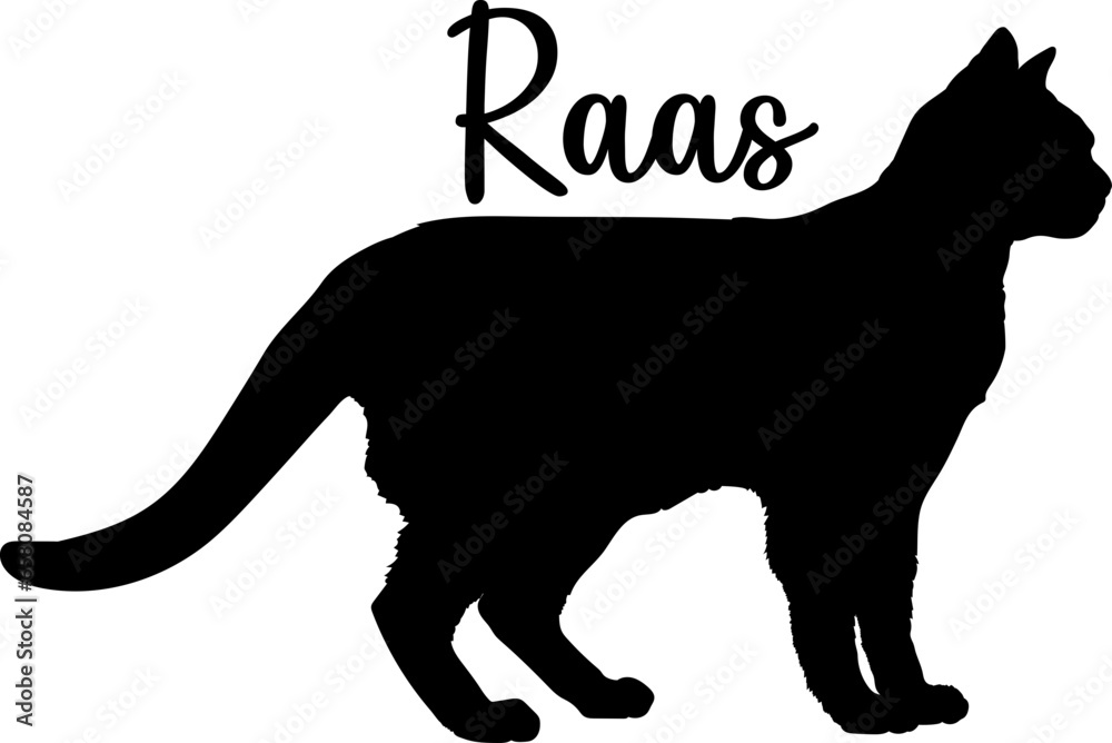 Raas bundle cat, cat breeds, cat silhouette, monogram cat Stock Vector ...
