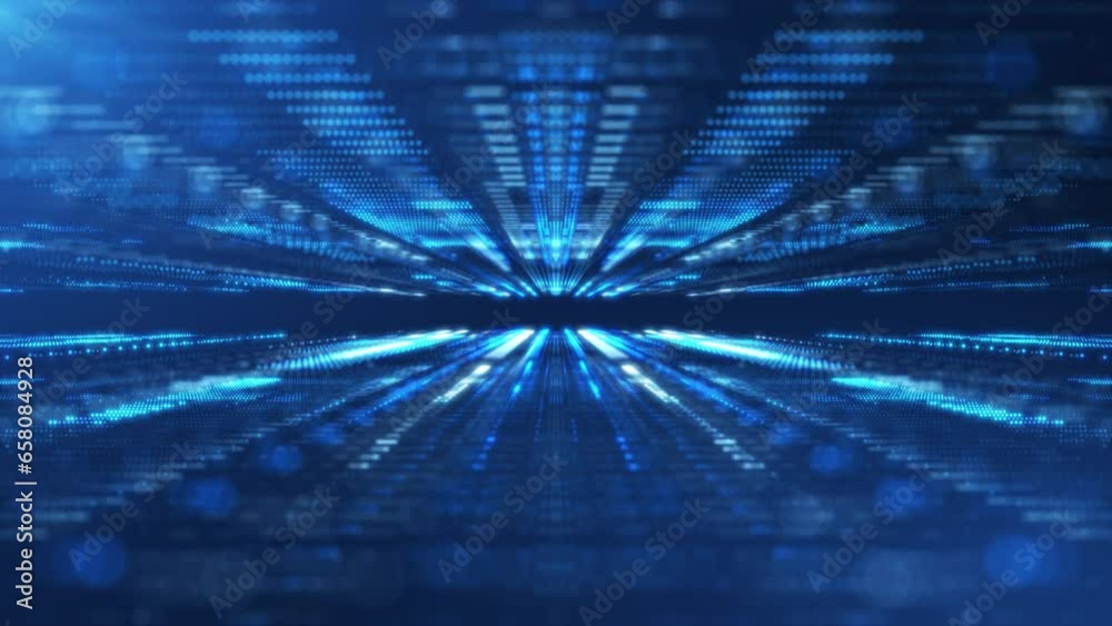 Sci fi or cyber grid Lines and dots form information blocks of a ...