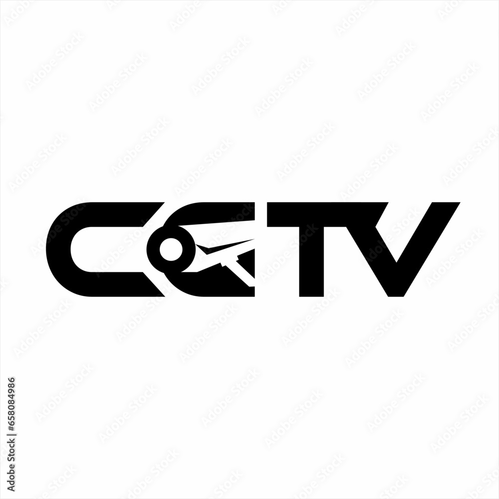 CCTV logo design. Illustration of the word CCTV with its symbol in the ...