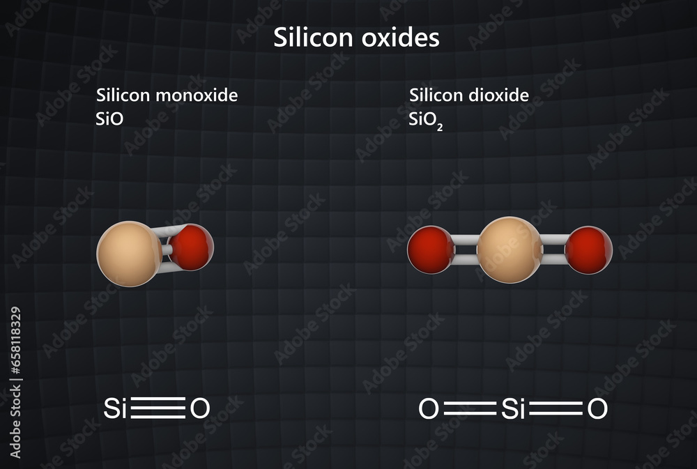 Oxides consisting of two elements, one of which is oxygen. Image of ...