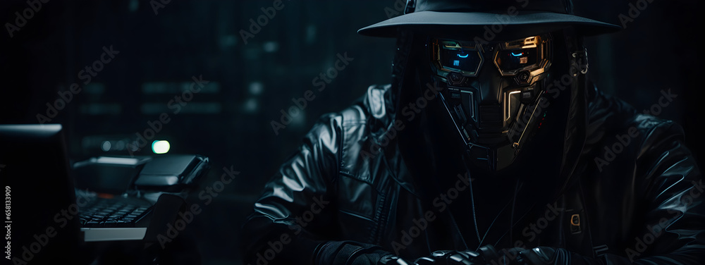 Cybersecurity Futurism: Dark Web Hacker, AI Crime, Futuristic ...