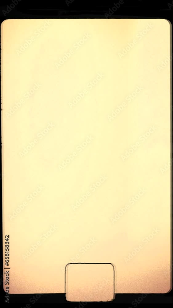 4k vertical film negative effect with sprocket , sun light leaks and ...