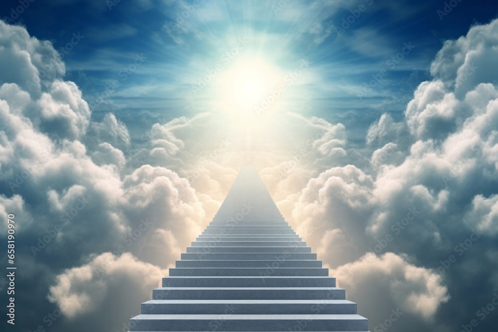 Stairway to Heaven - Ascending Pathway Leading to the Divine Stock ...